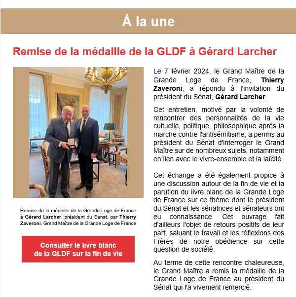 Dévoilement lumineux : La newsletter de la Grande Loge de France (GLDF ...